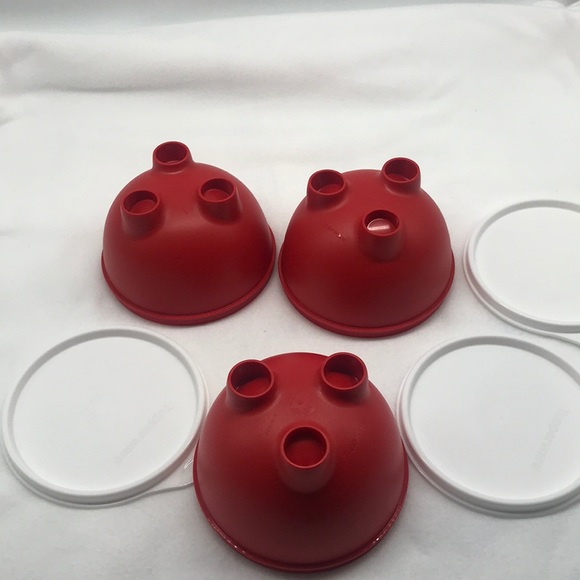 Tupperware | Kitchen | Tupperware Three Piece Salsa Bowls With White ...